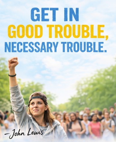 Student protests the very definition of the importance of ‘good trouble ...